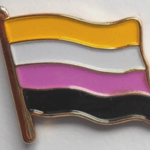 Non Binary Pride Flag Enamel Pin Badge - Etsy UK