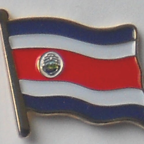 Costa Rica Flag Lapel Pin 3/4 X 5/8 Hat Tie Tack - Etsy