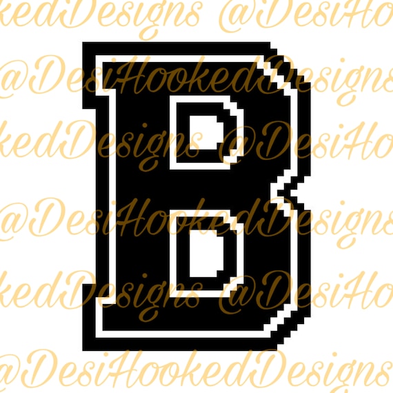 Varsity Letter b Crochet Graph Pattern | Etsy
