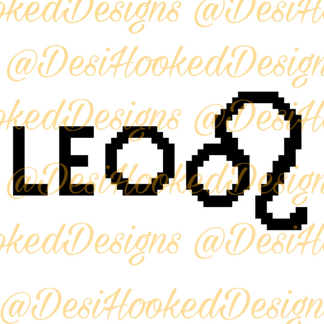 LEO Word & Symbol Crochet Graph Pattern - Etsy