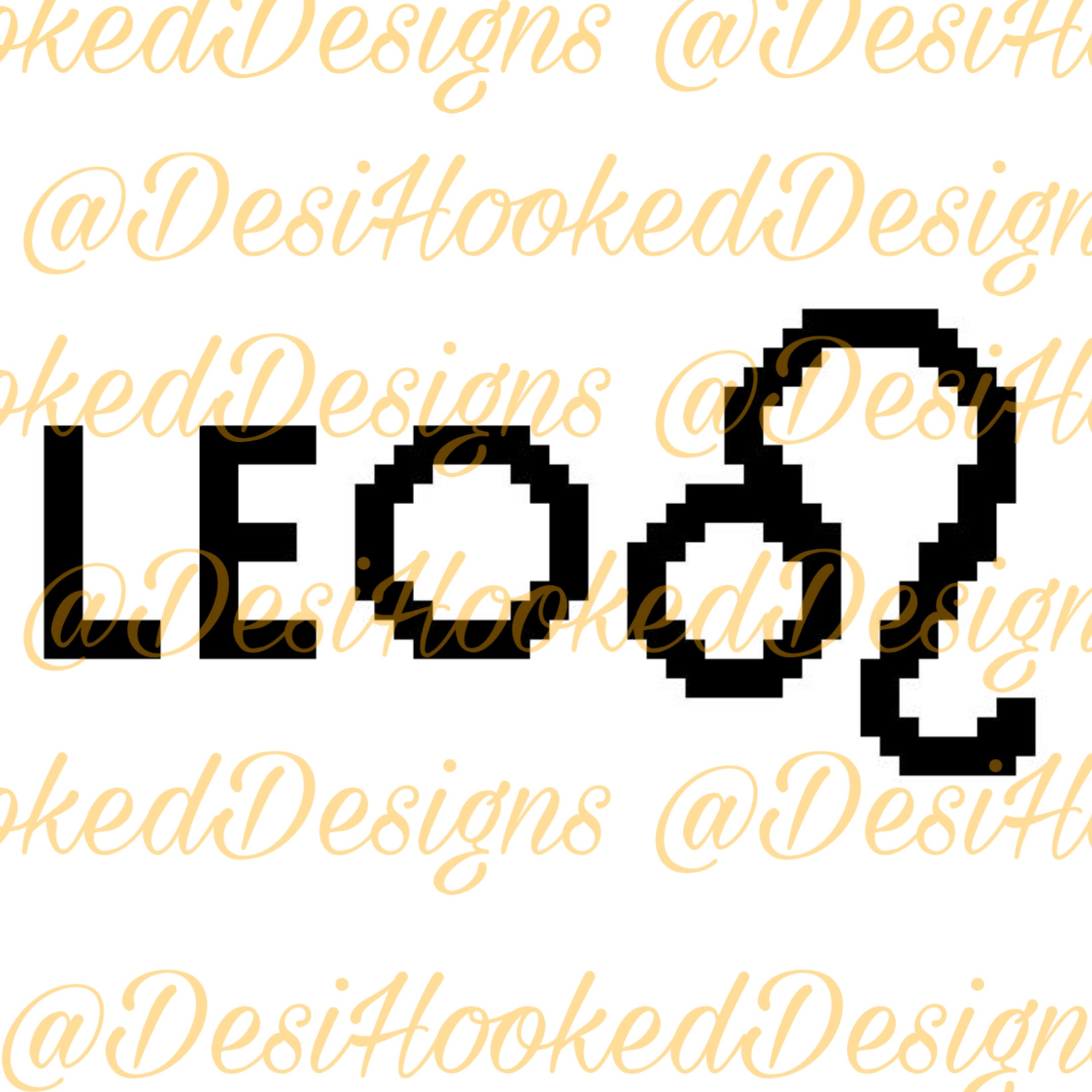 LEO Word & Symbol Crochet Graph Pattern - Etsy Ireland