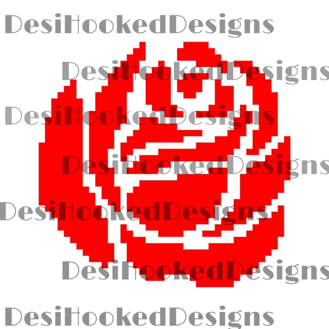 Rose Crochet Graph Pattern - Etsy