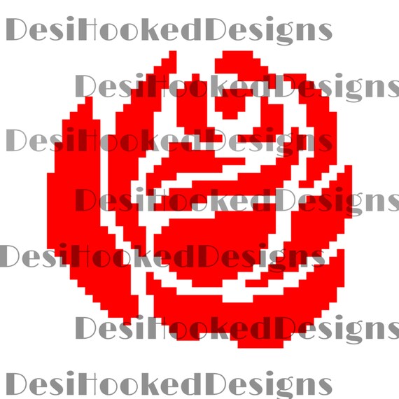 Rose Crochet Graph Pattern - Etsy
