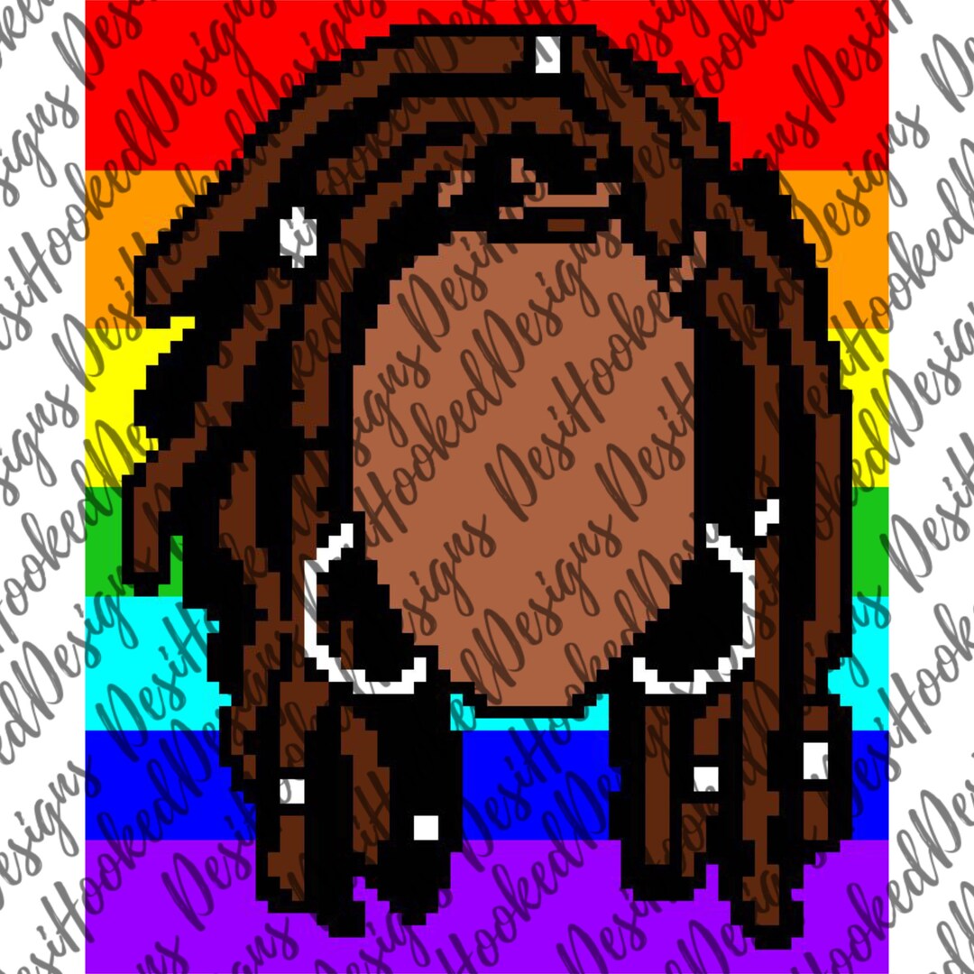 Rainbow Loc Bae Crochet Graph Pattern - Etsy