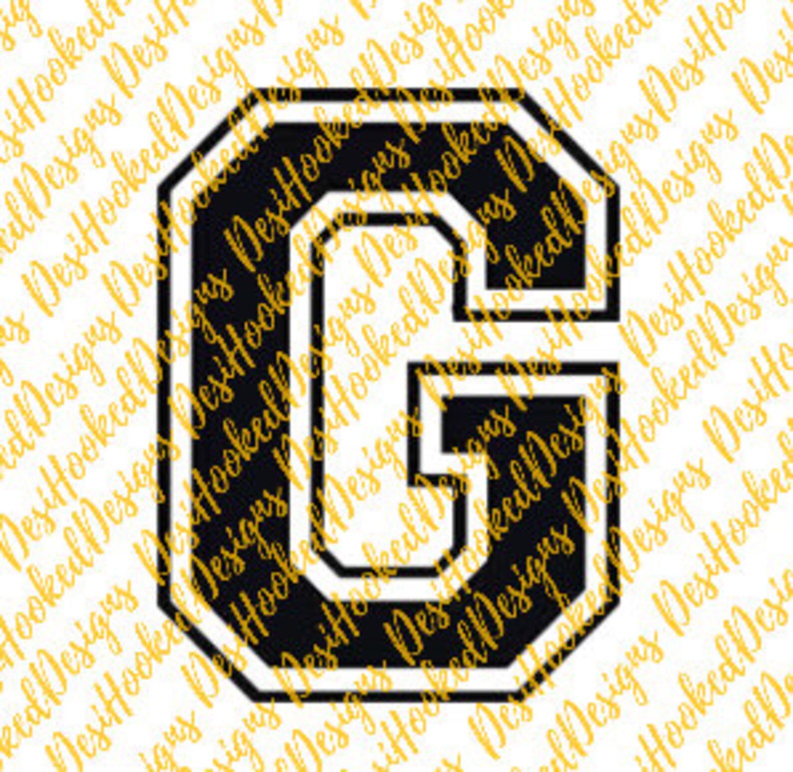 Varsity Letter "g" Crochet Graph Pattern - Etsy