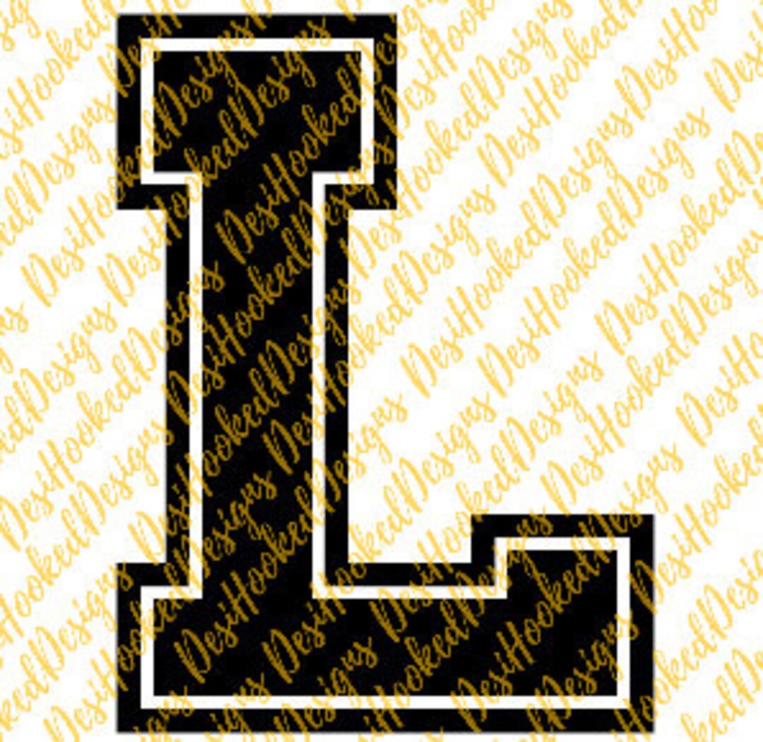 Varsity Letter "l" Crochet Graph Pattern - Etsy