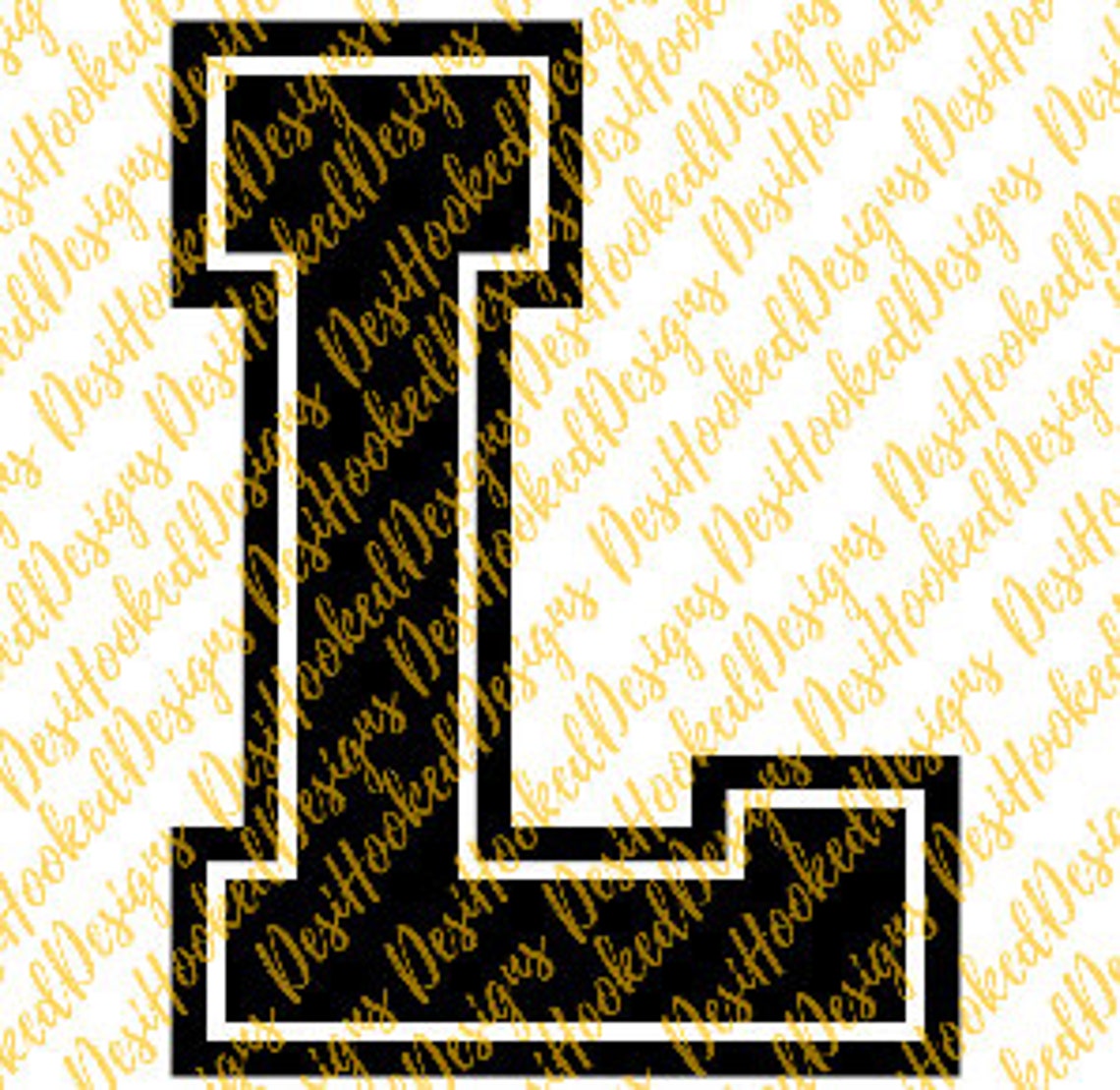 Varsity Letter "l" Crochet Graph Pattern - Etsy
