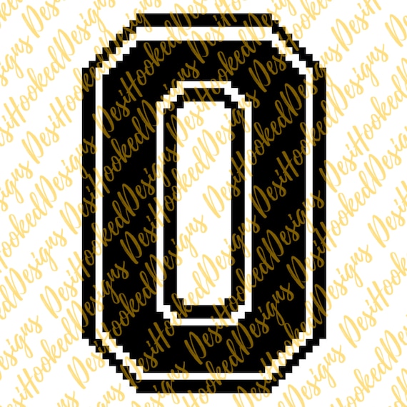 Varsity Letter o Crochet Graph Pattern | Etsy