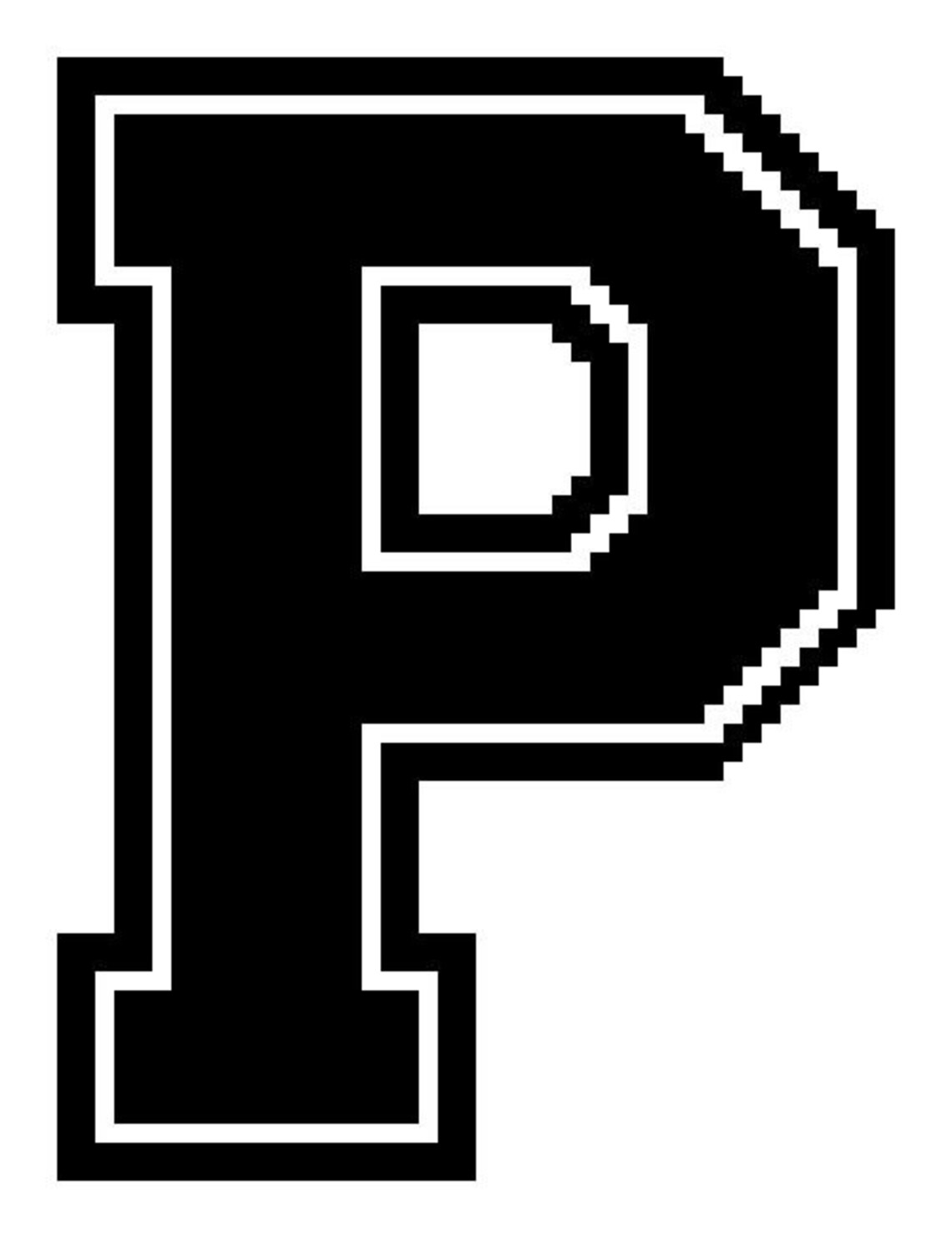 Varsity Letter "p" Crochet Graph Pattern - Etsy