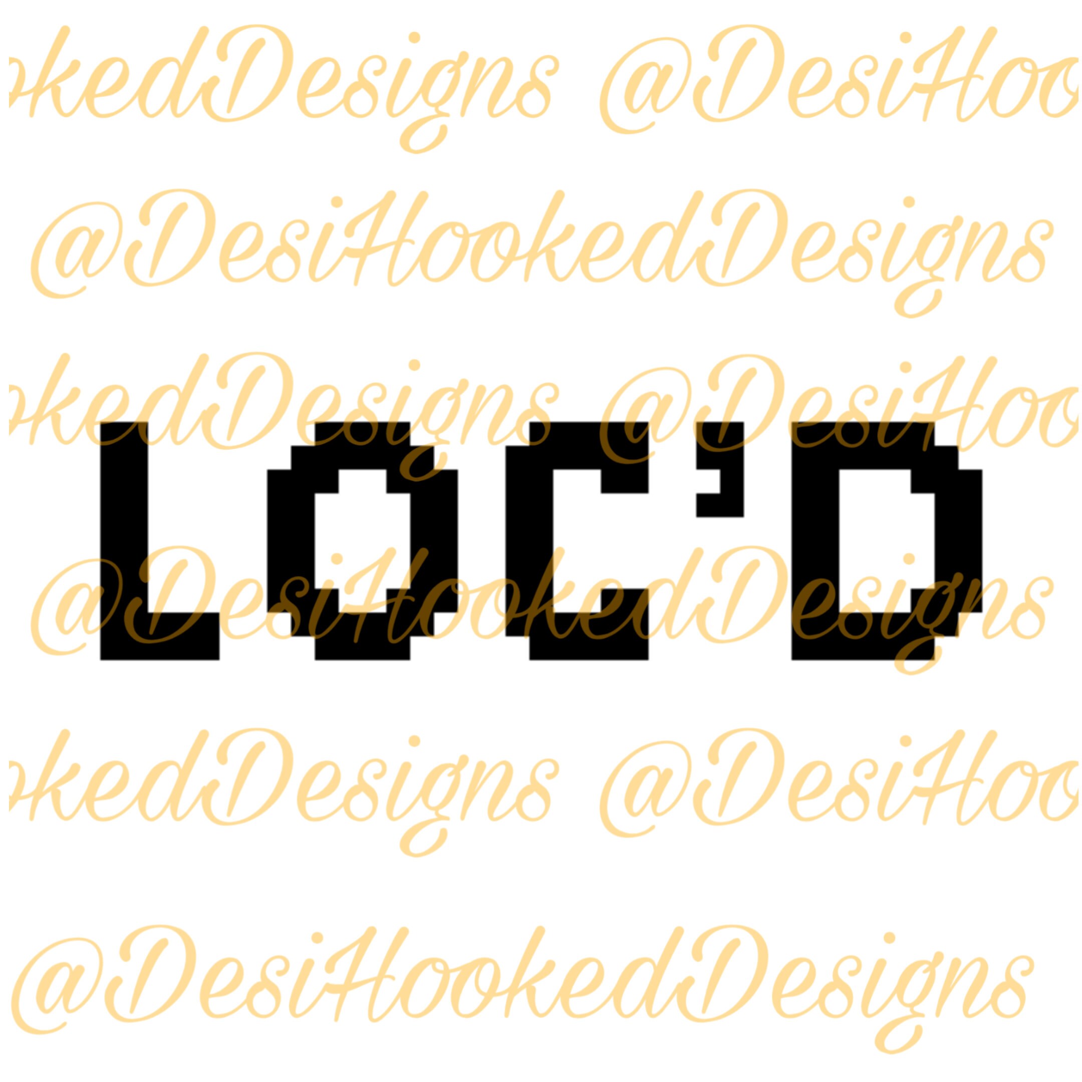 LOC'D Word Crochet Pattern - Etsy