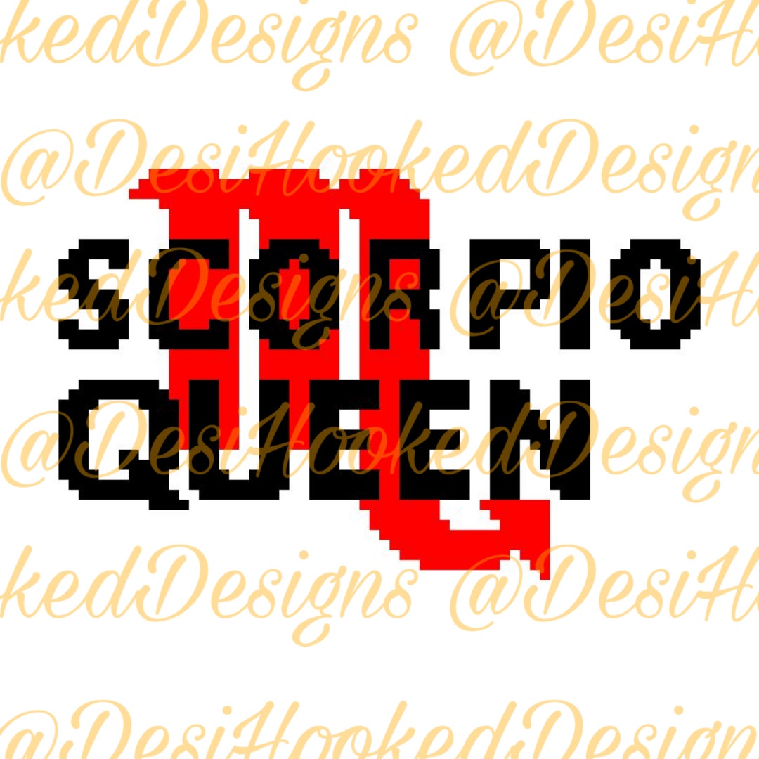 Scorpio Queen Pillow Graph Pattern - Etsy