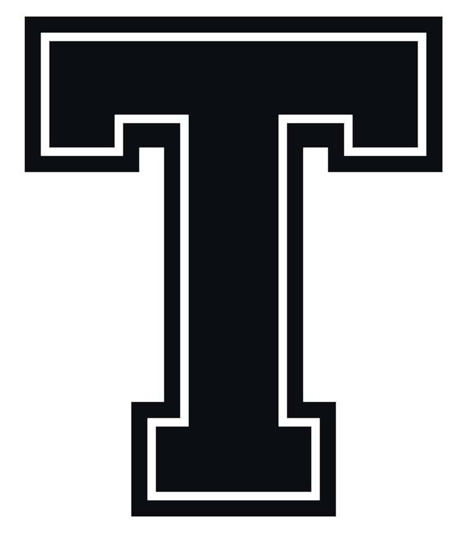 Varsity Letter "t" Crochet Graph Pattern - Etsy