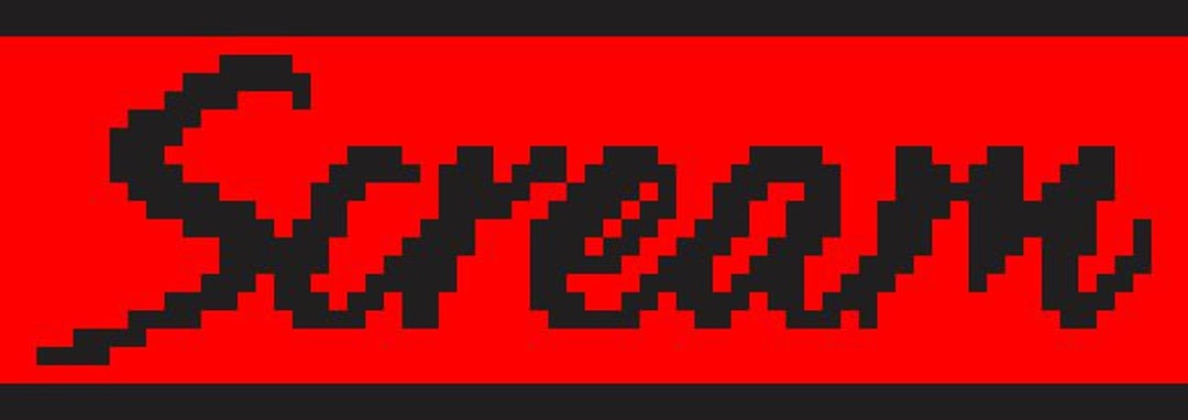 Scream Word Crochet Graph Pattern - Etsy