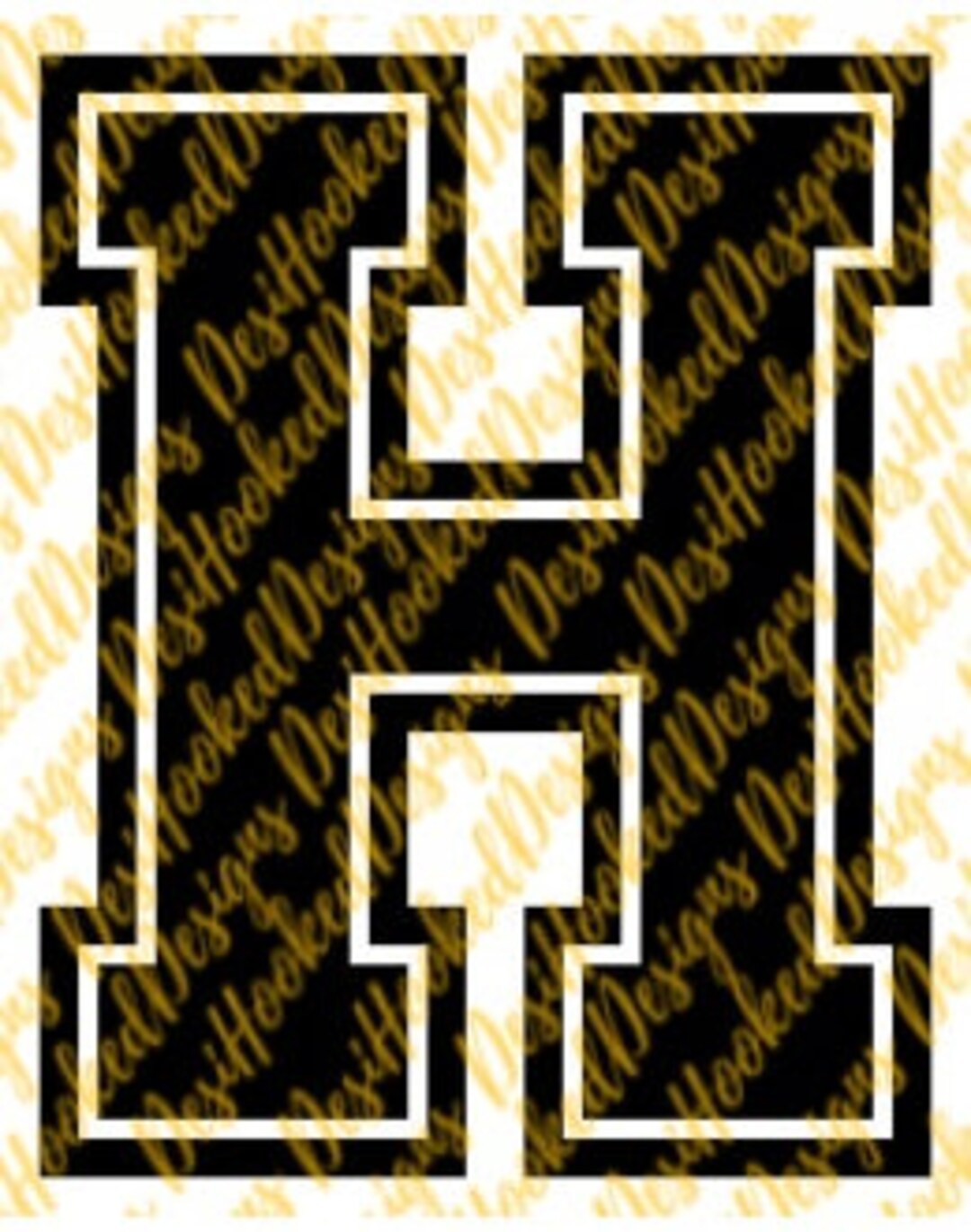 Varsity Letter "h" Crochet Graph Pattern - Etsy