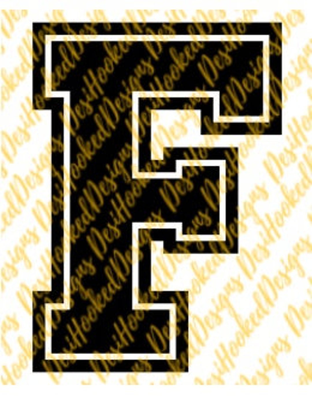 Varsity Letter "f" Crochet Graph Pattern - Etsy