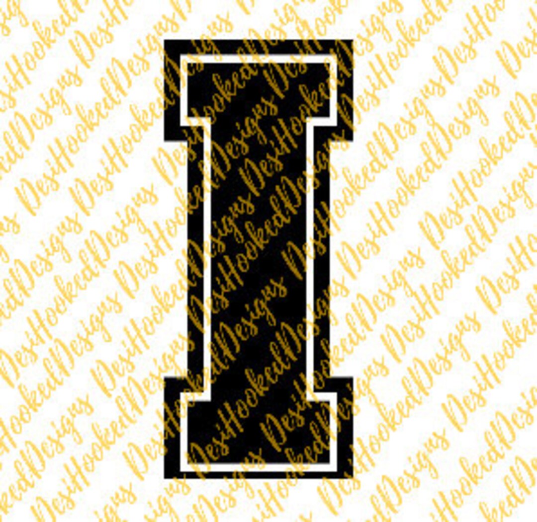 Varsity Letter "i" Crochet Graph Pattern - Etsy