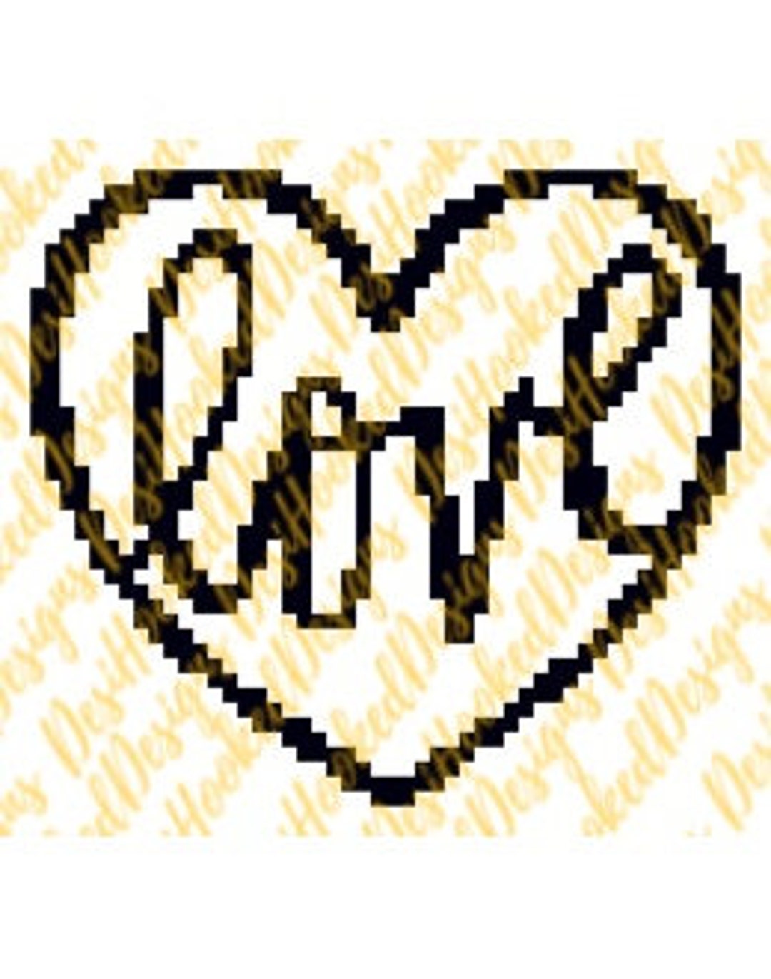 Love Heart Crochet Graph Pattern - Etsy