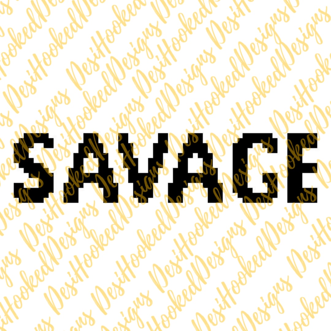 SAVAGE Word Crochet Graph Pattern - Etsy
