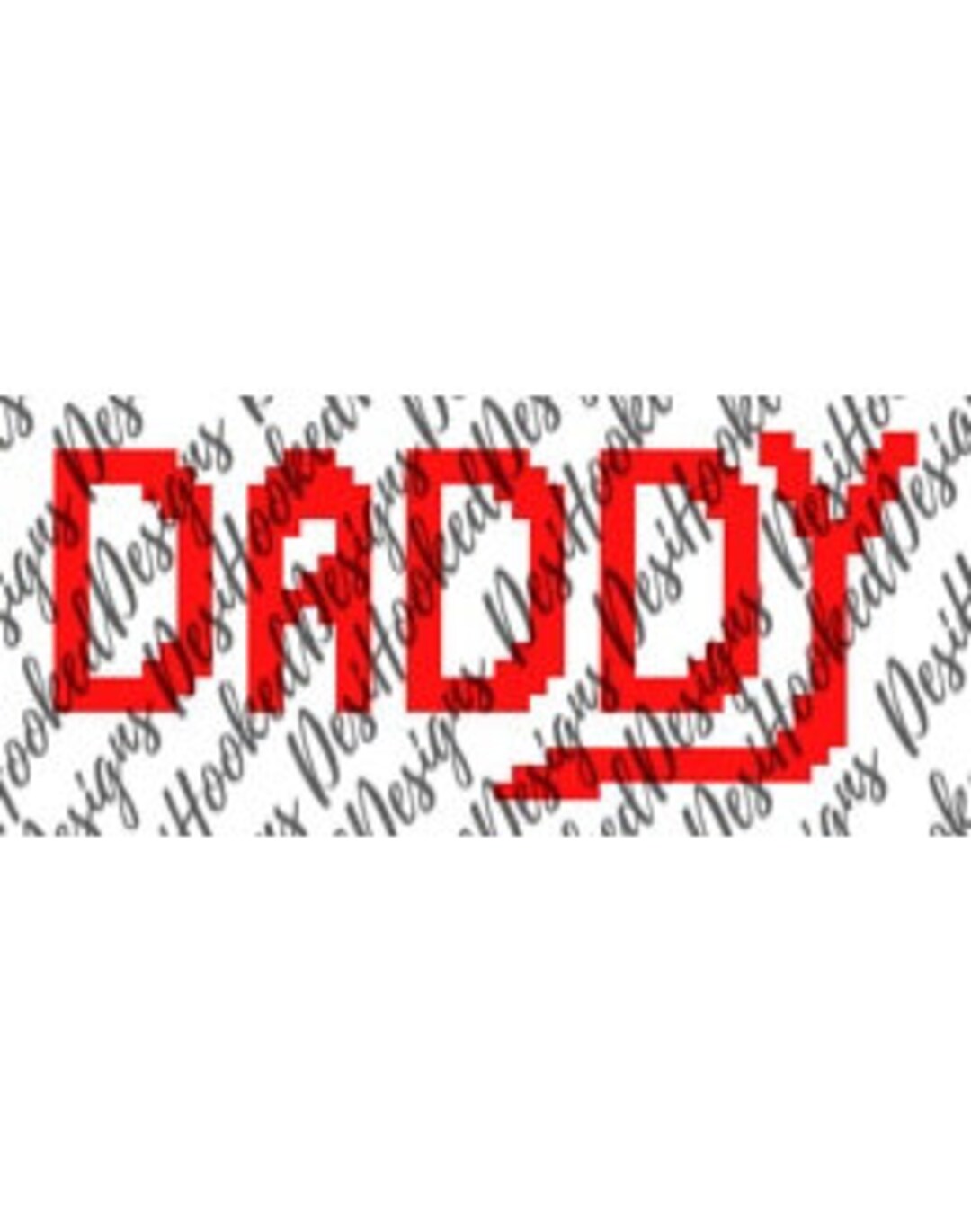 Daddy Word Crochet Graph Pattern - Etsy