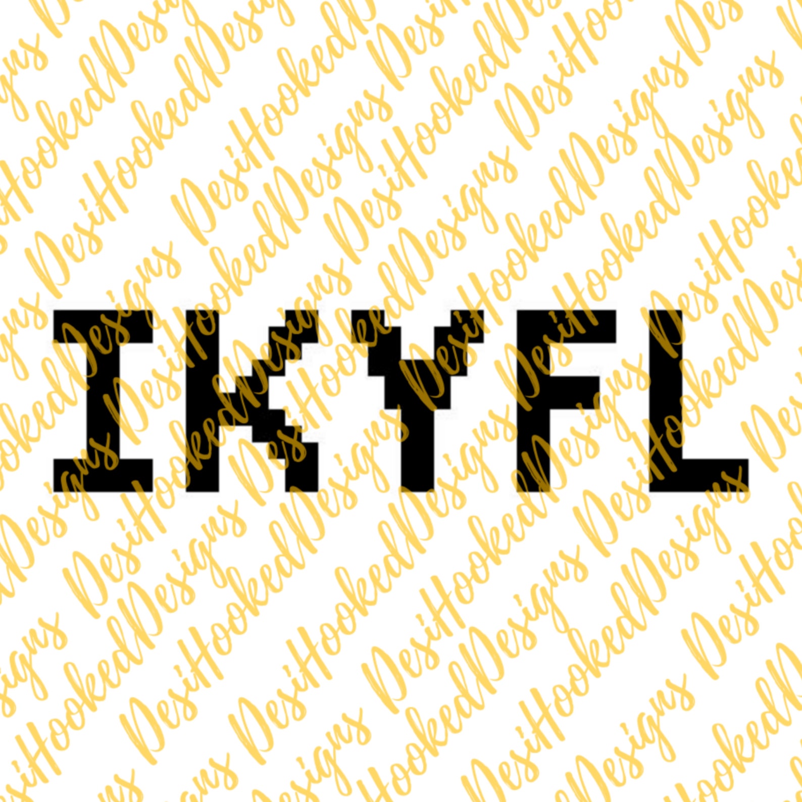 IKYFL Word Crochet Graph Pattern - Etsy