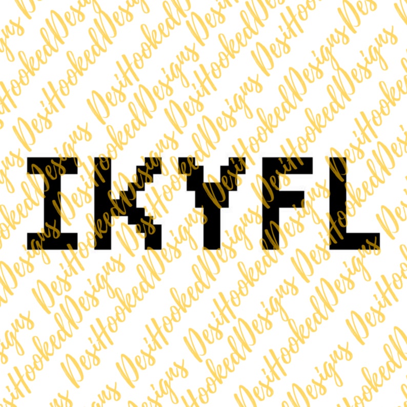 IKYFL Word Crochet Graph Pattern - Etsy
