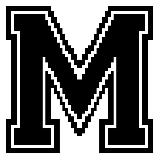 Varsity Letter "m" Crochet Graph Pattern - Etsy