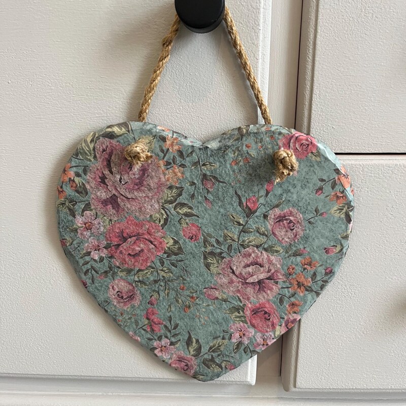 Decoupage Hearts - Etsy UK