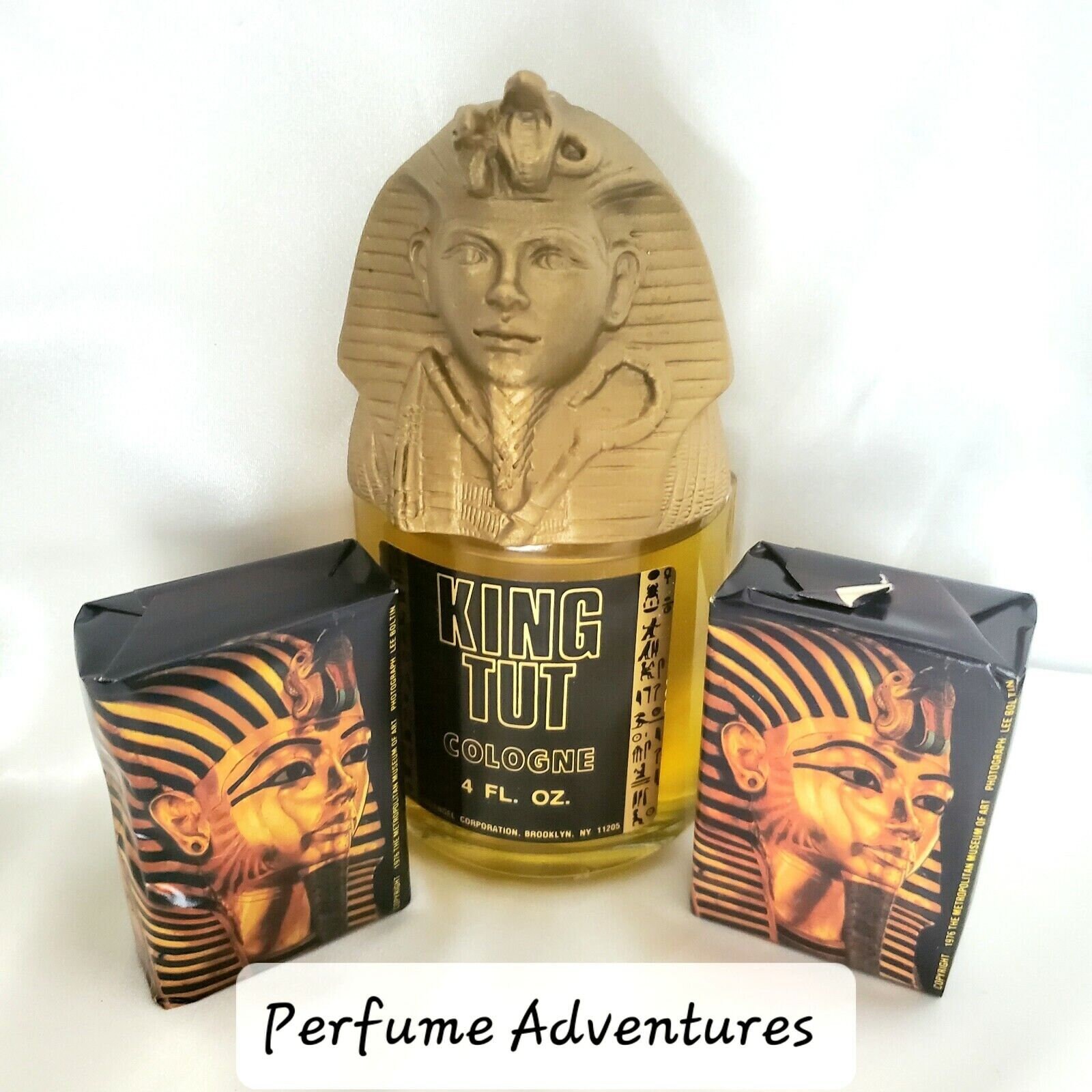 RARE Vintage Egyptian Themed KING TUT Decanter Cologne Pharaoh Figural ...