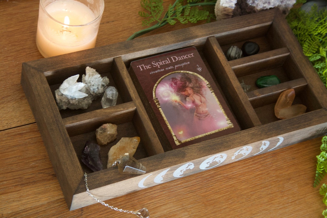 Handmade Wooden Crystal Storage Box: Tarot Card & Altar Decor - Etsy Canada