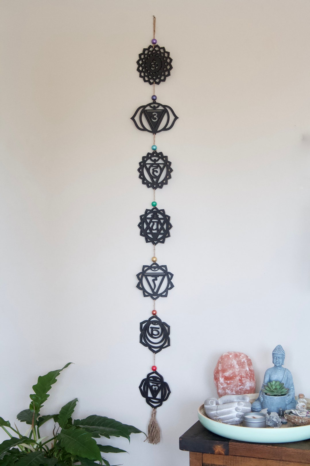 Chakra Wall Decor, Chakra Wall Hanging, Chakra Healing, Yoga Studio ...