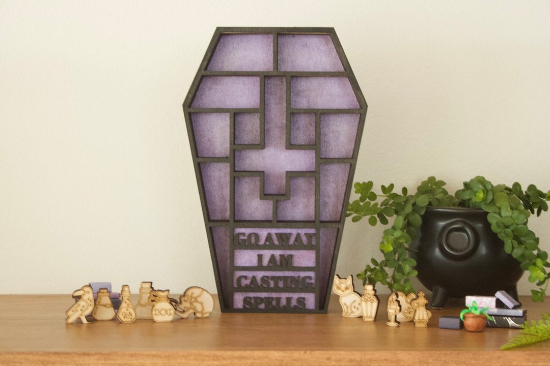 DIY Kit Miniature, Miniature Coffin Bookshelf, Witchy Miniatures, 30th ...