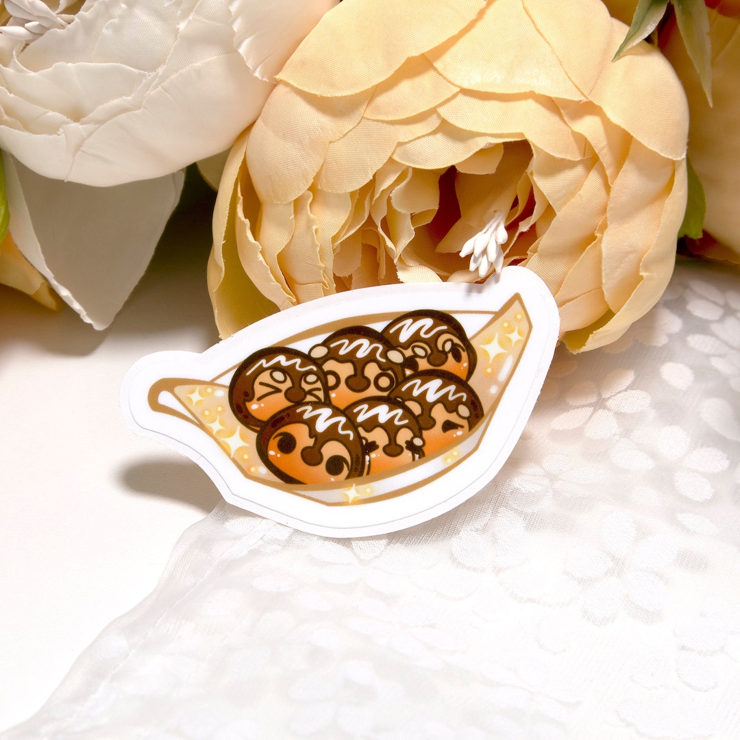 Japanese Takoyaki Sticker, Glossy Cute Baby Penguin Sticker Pack ...