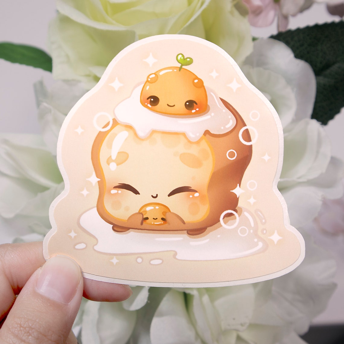 Egg & Toast Stickers Cute Sticker Pack Kawaii Foody Bullet - Etsy