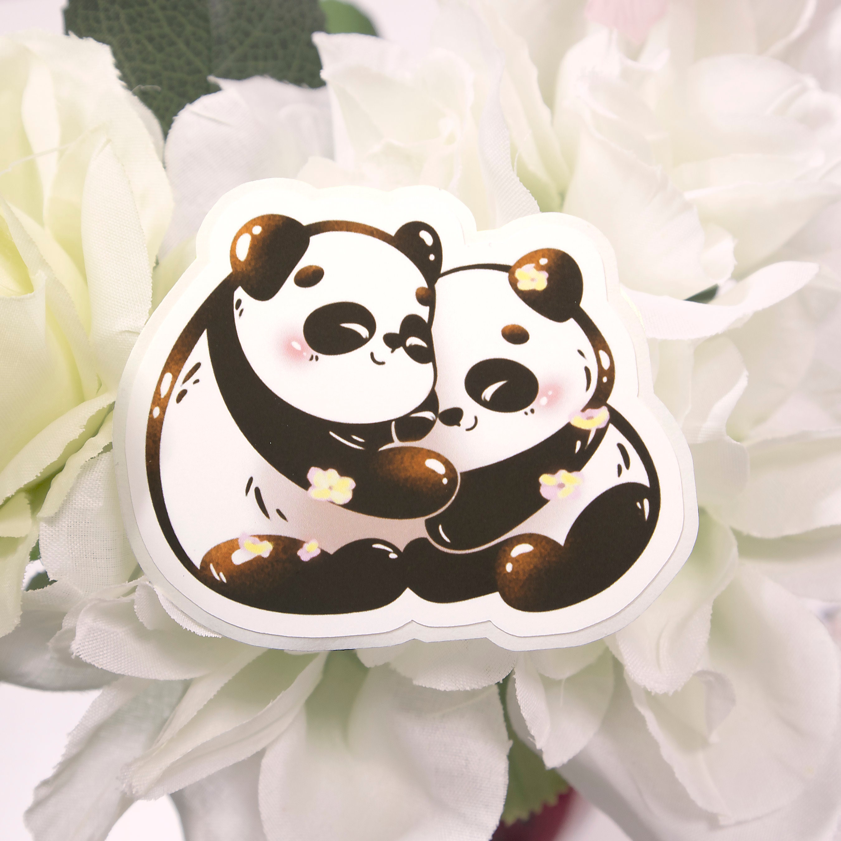 Panda Hug Stickers Cute Sticker Pack Kawaii Bullet Journal | Etsy