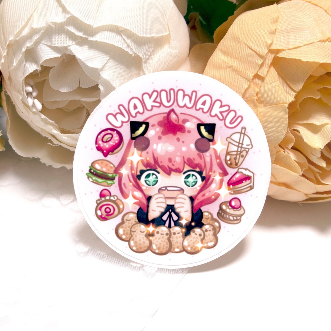 Anya Wakuwaku Sticker, Cute Anime Girl Sticker Pack, Bullet Journal ...