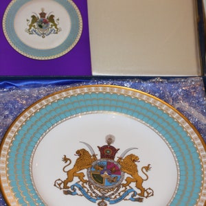 Spode Imperial Plate Shah 22K Gold Trim 2500 Years Monarchy Coat of Arm ...