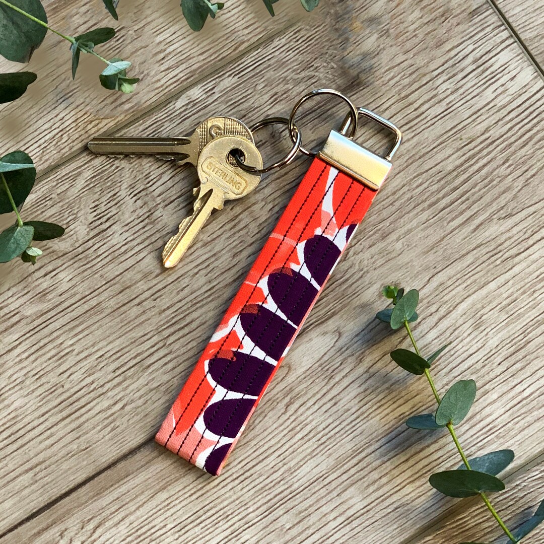 Fabric Key Ring Key Fob Handmade Key Ring Key Chain Floral Key Chain - Etsy