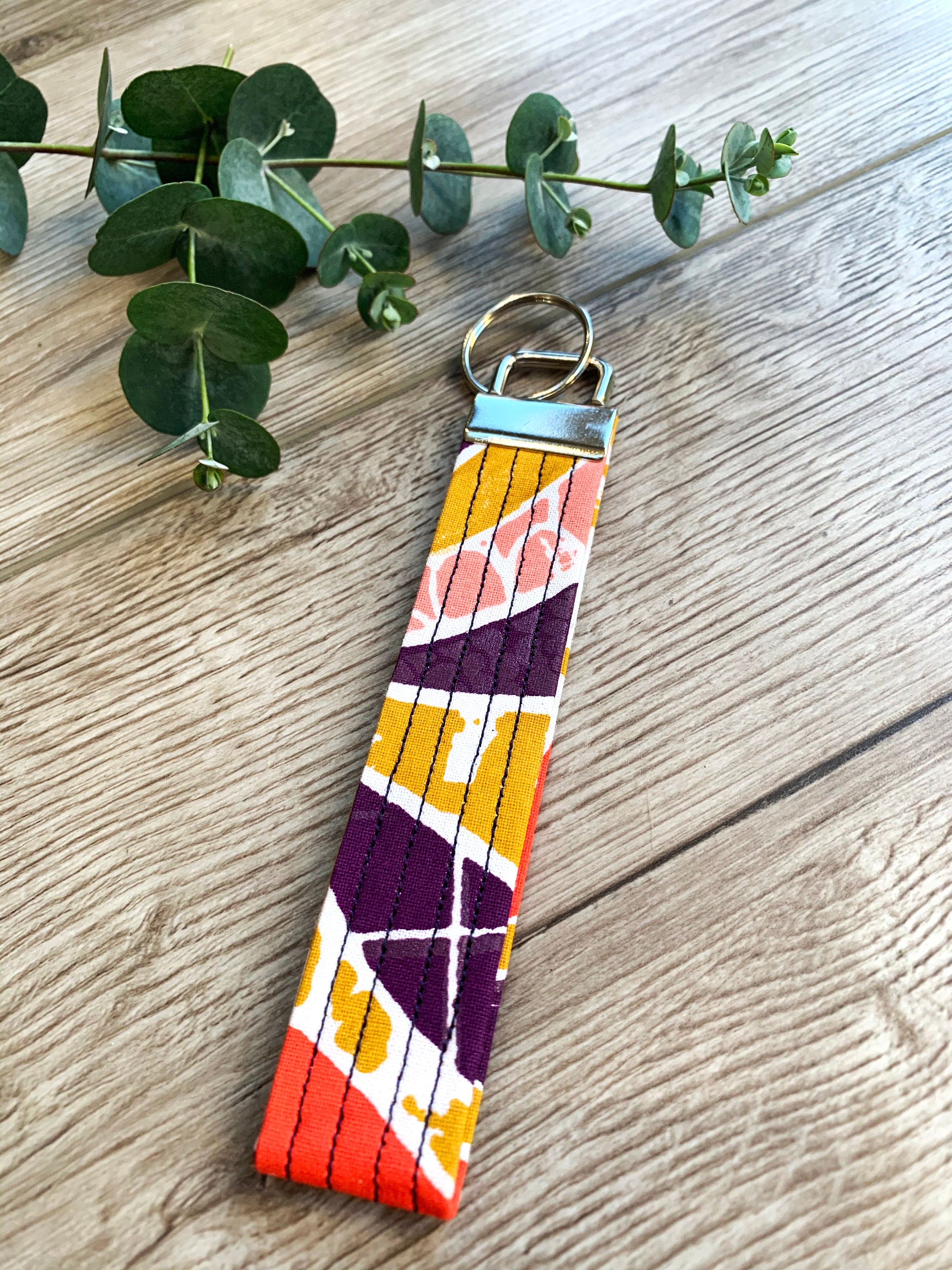 Fabric Key Ring Key Fob Handmade Key Ring Key Chain Floral Key Chain ...