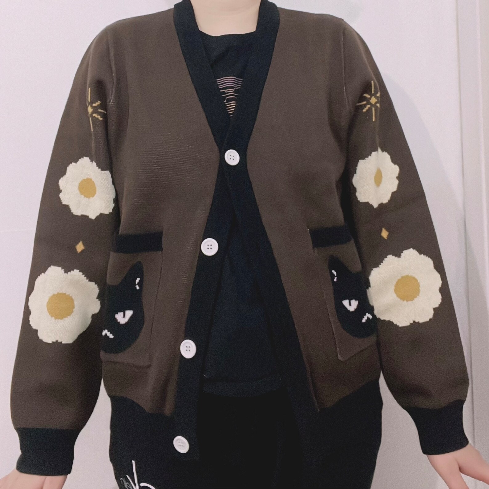 Coffee Cat No Thoughts Head Empty Cardigan - Etsy