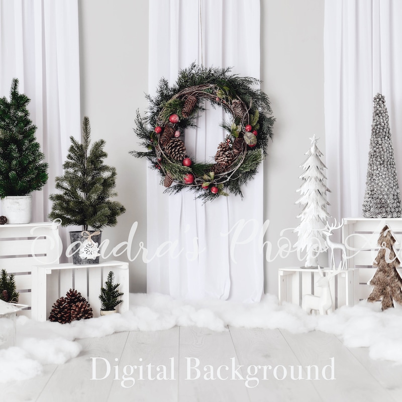 Christmas Digital Backdrop - Etsy