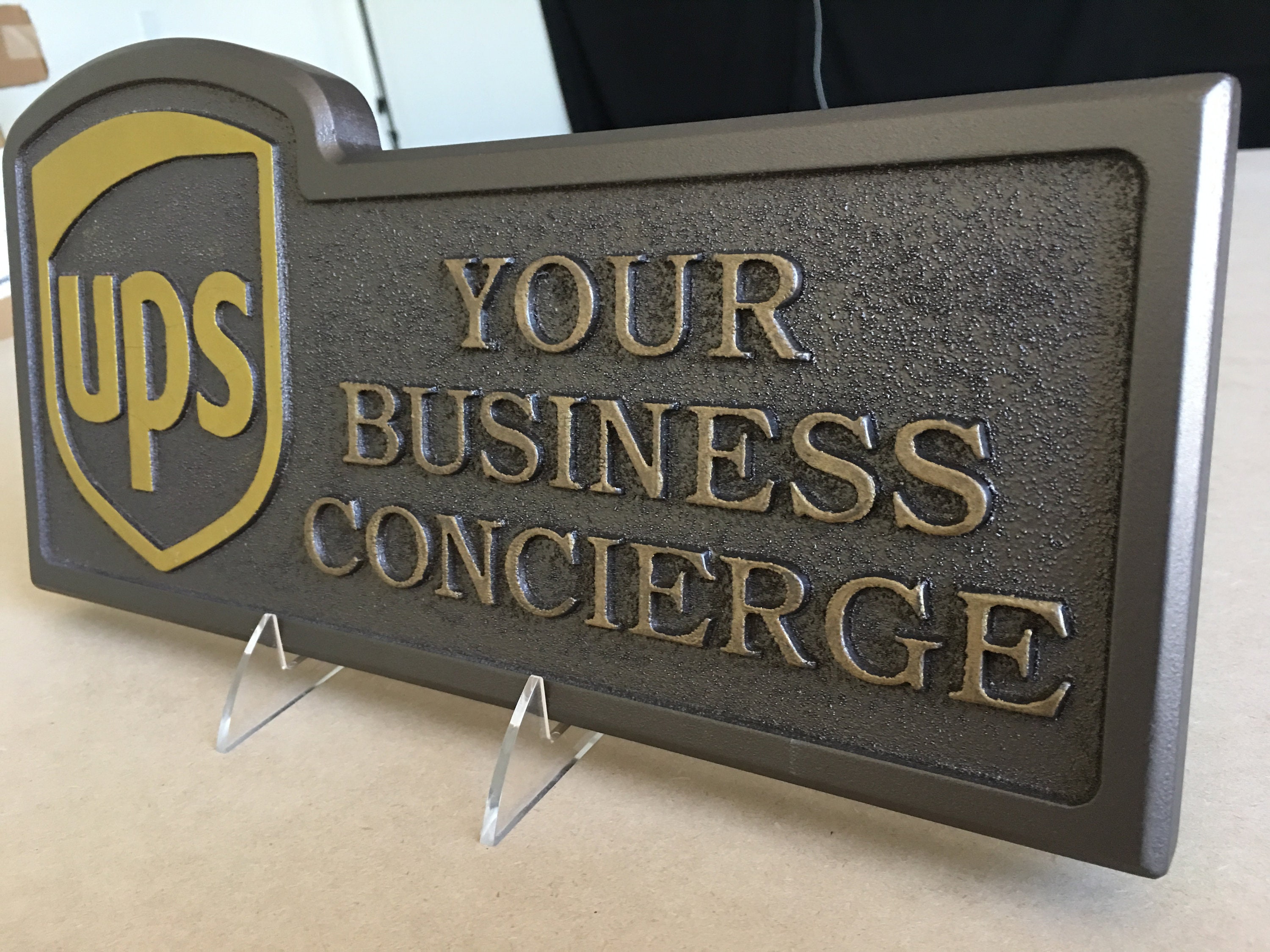 Name Sign, Custom Designed With Business Logo, Wall Mounted or Desk Top ...