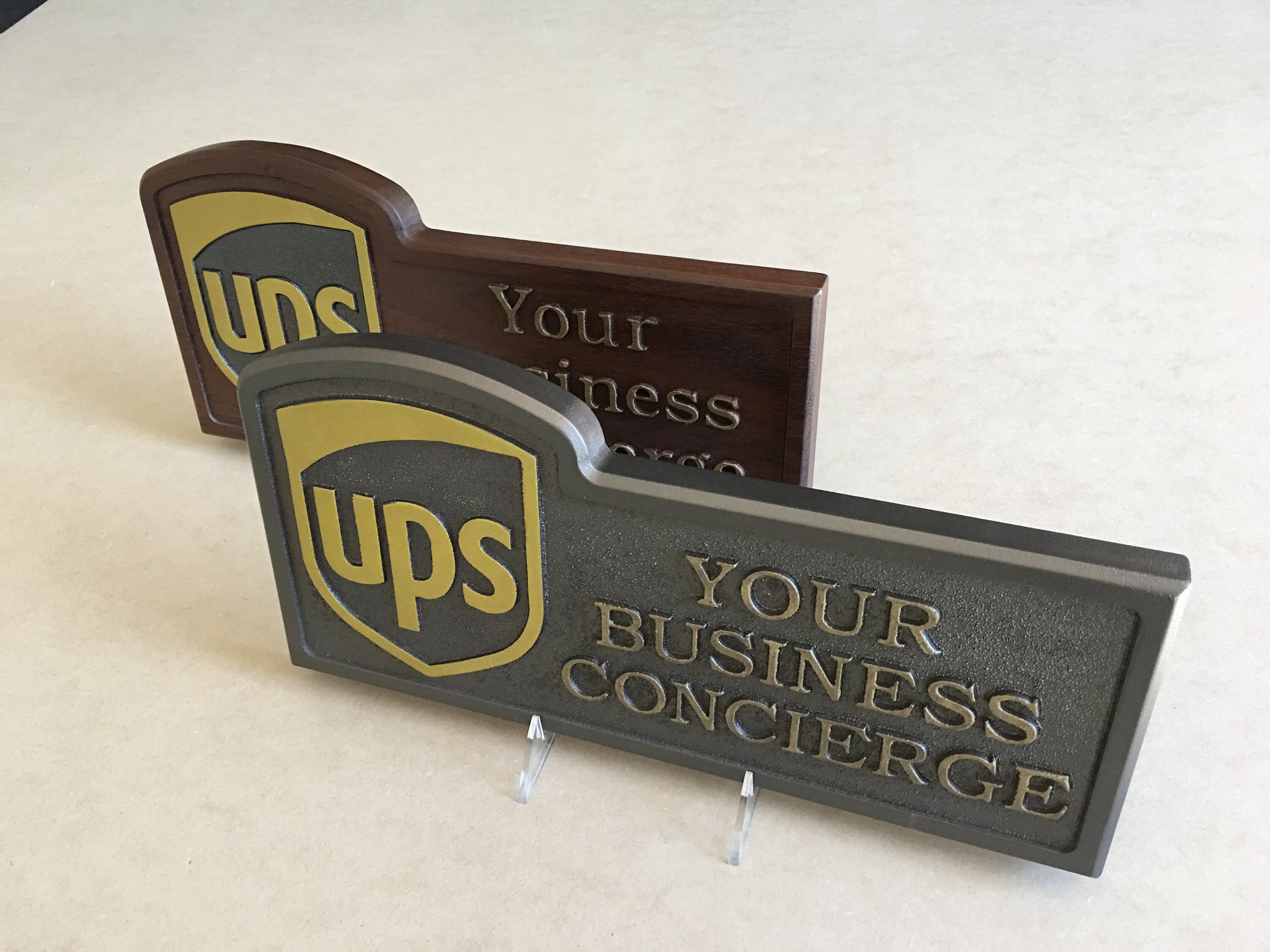 Name Sign, Custom Designed With Business Logo, Wall Mounted or Desk Top ...