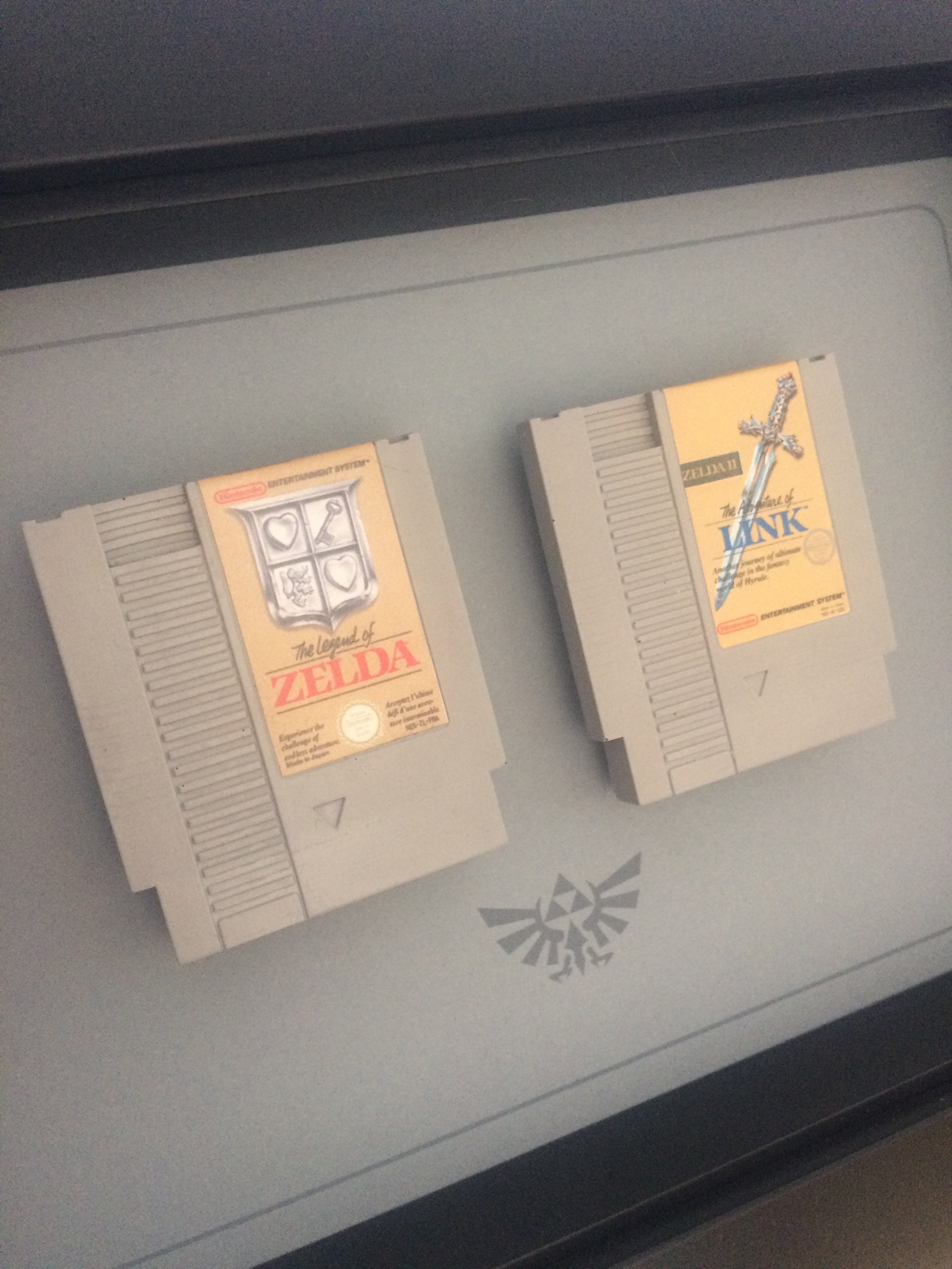 NES Legend of Zelda & Adventures of Link Framed Mini Cartridges Wall ...