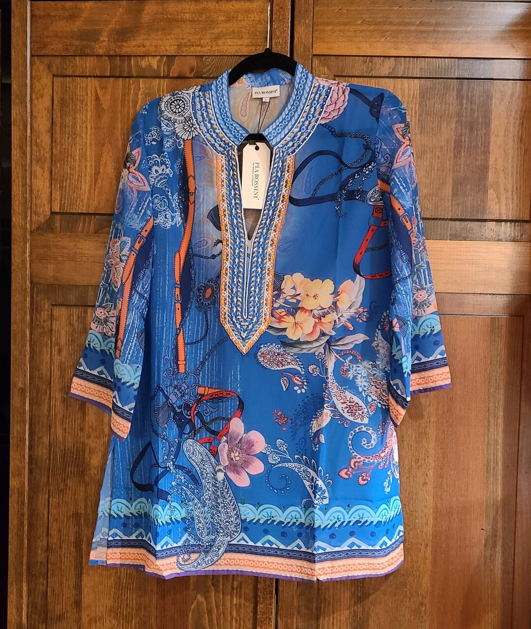 Pia Rossini Sea Blue Printed Beach Tunic Size Medium - Etsy