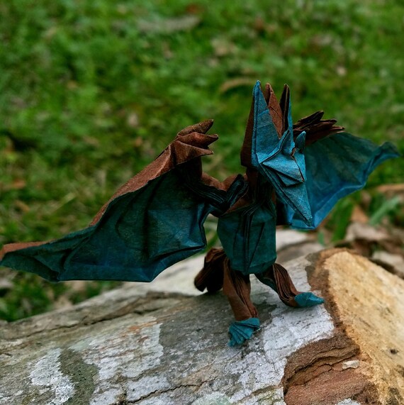 Origami Volantasuarus Crease Pattern Box Pleated | Etsy