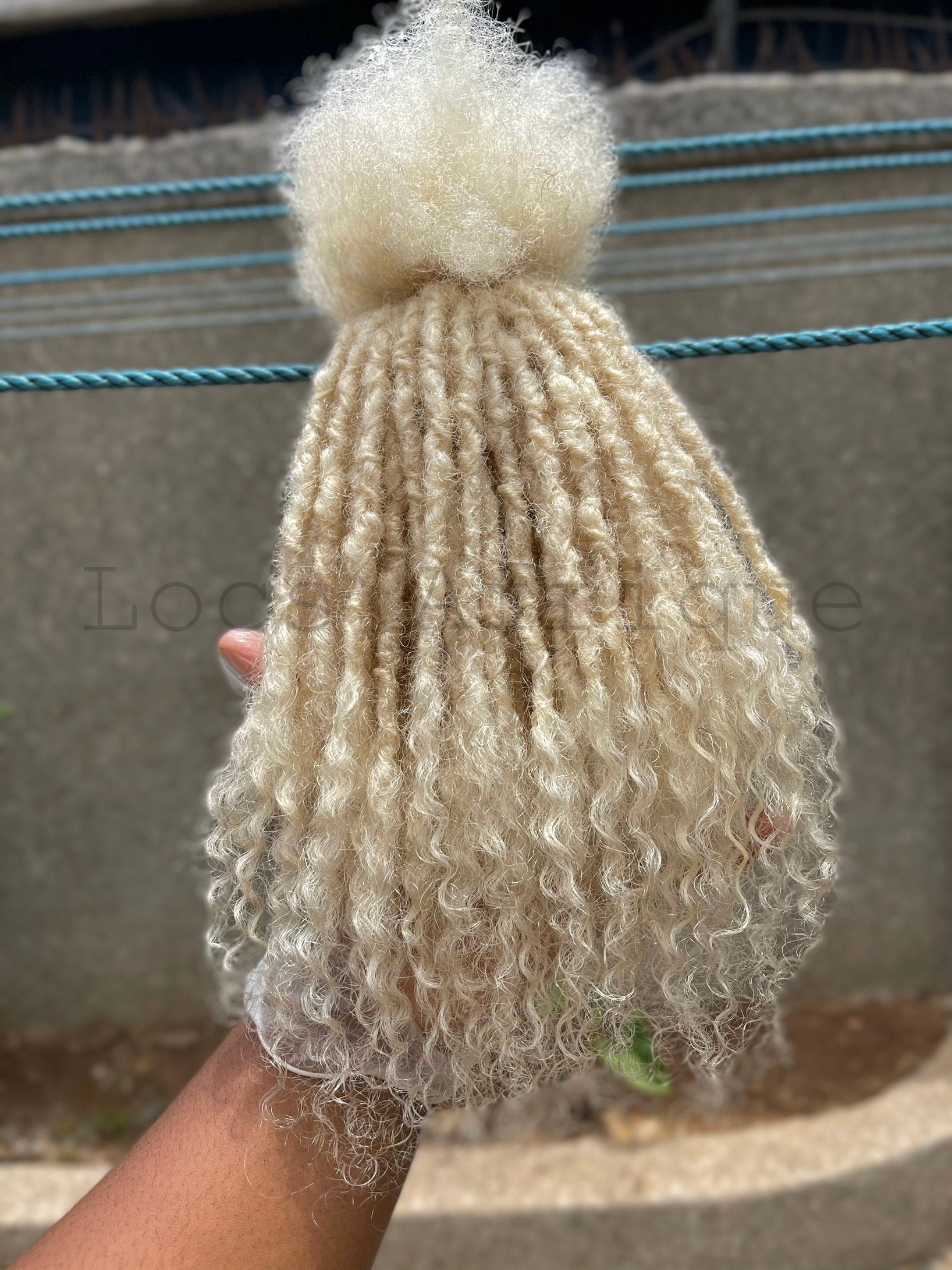 100% Human Hair Loc Extensions 613 Blonde Color 80 Locs Full - Etsy