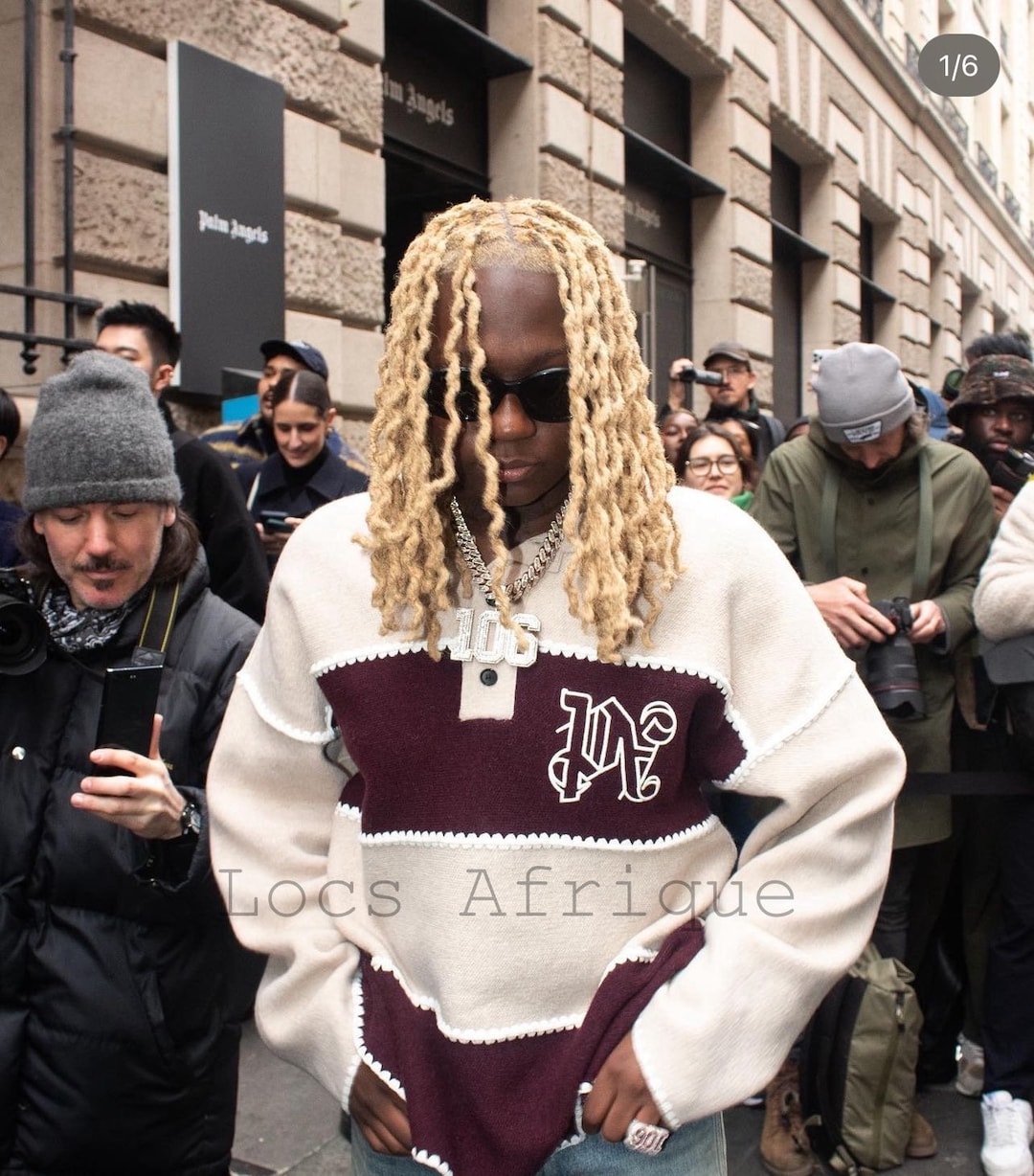 100% Human Hair Loc Extensions 613 Blonde Color 80 Locs Full Head ...