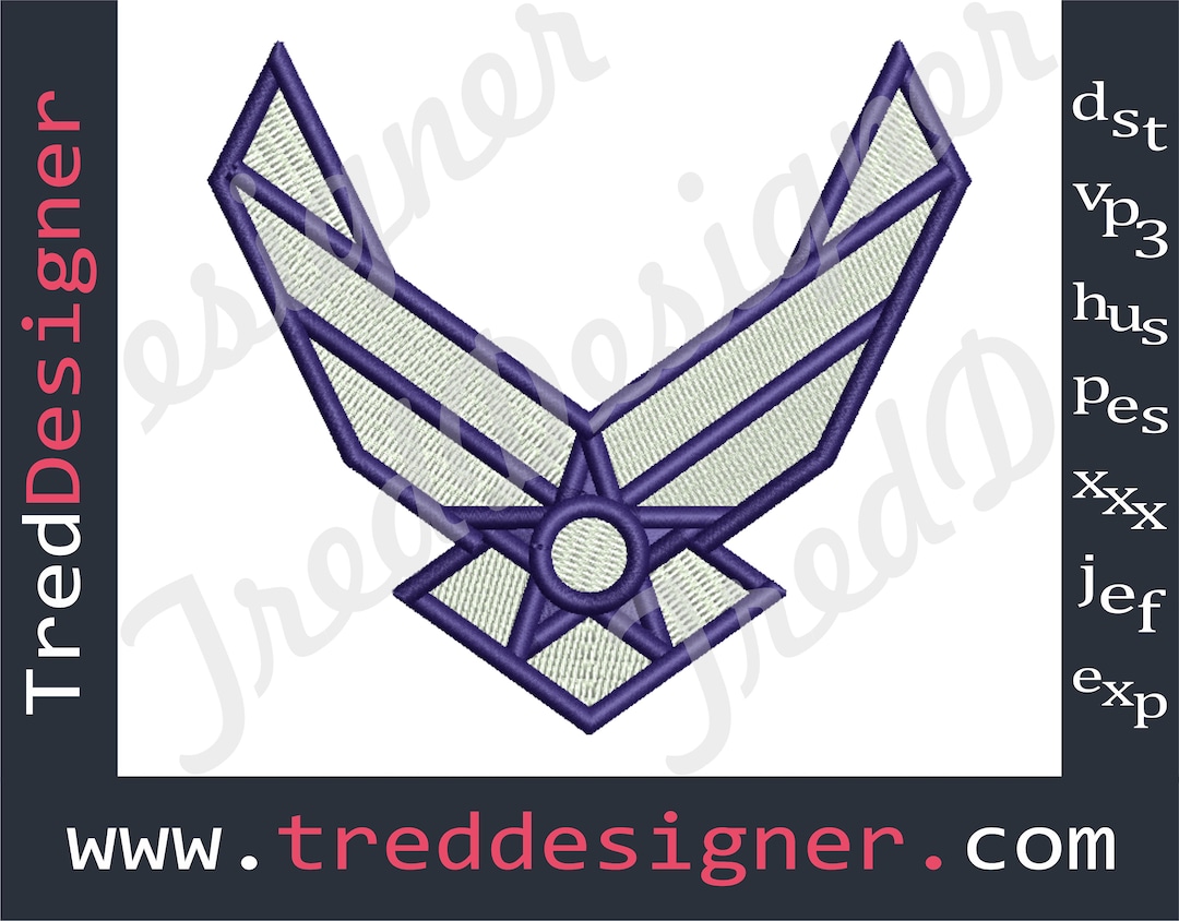 U.S Air Force Embroidery Design / USAF Inspired Embroidery Machine ...