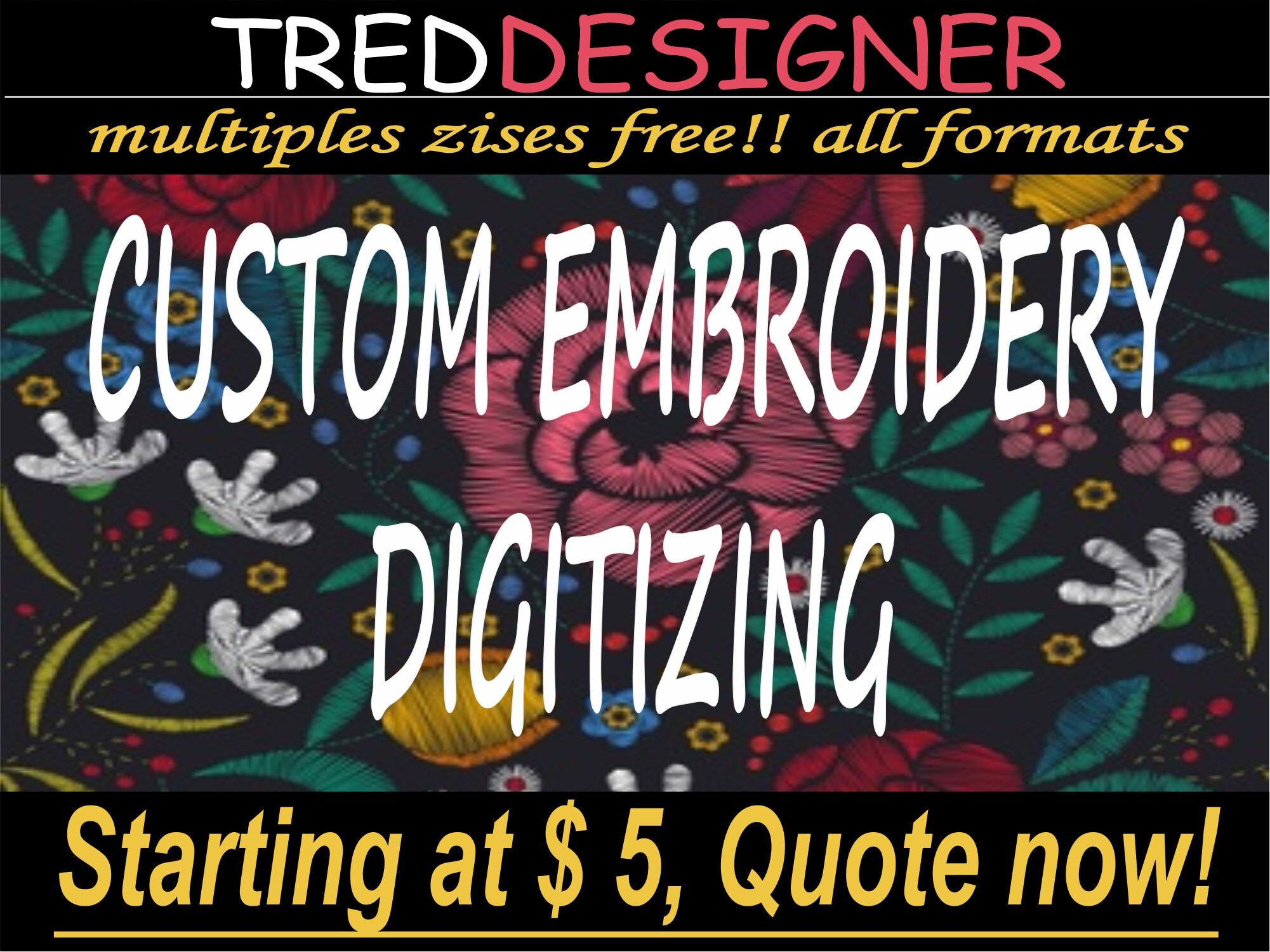Custom Digitizing Embroidery Designs