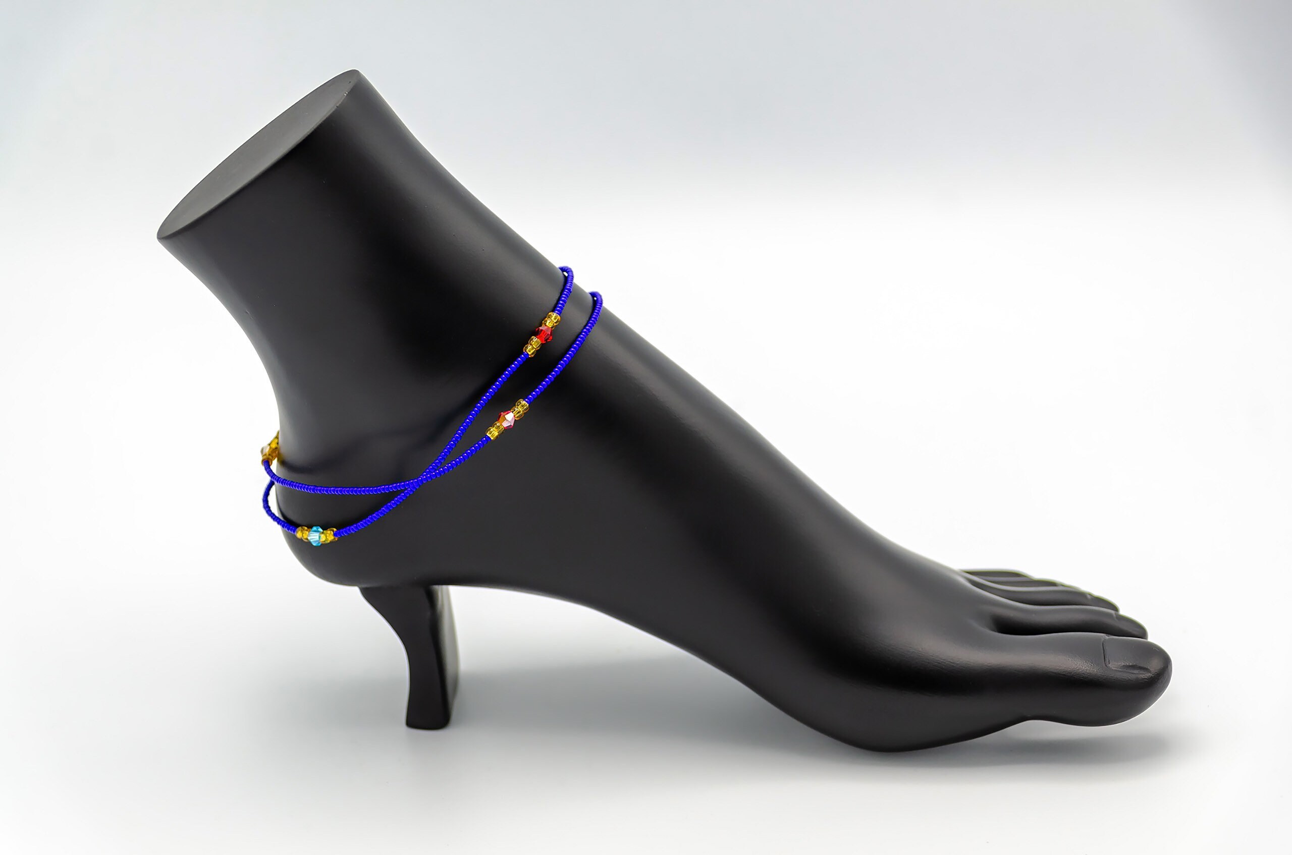 African Anklets Beaded Anklets Multicolored Anklets Custom - Etsy